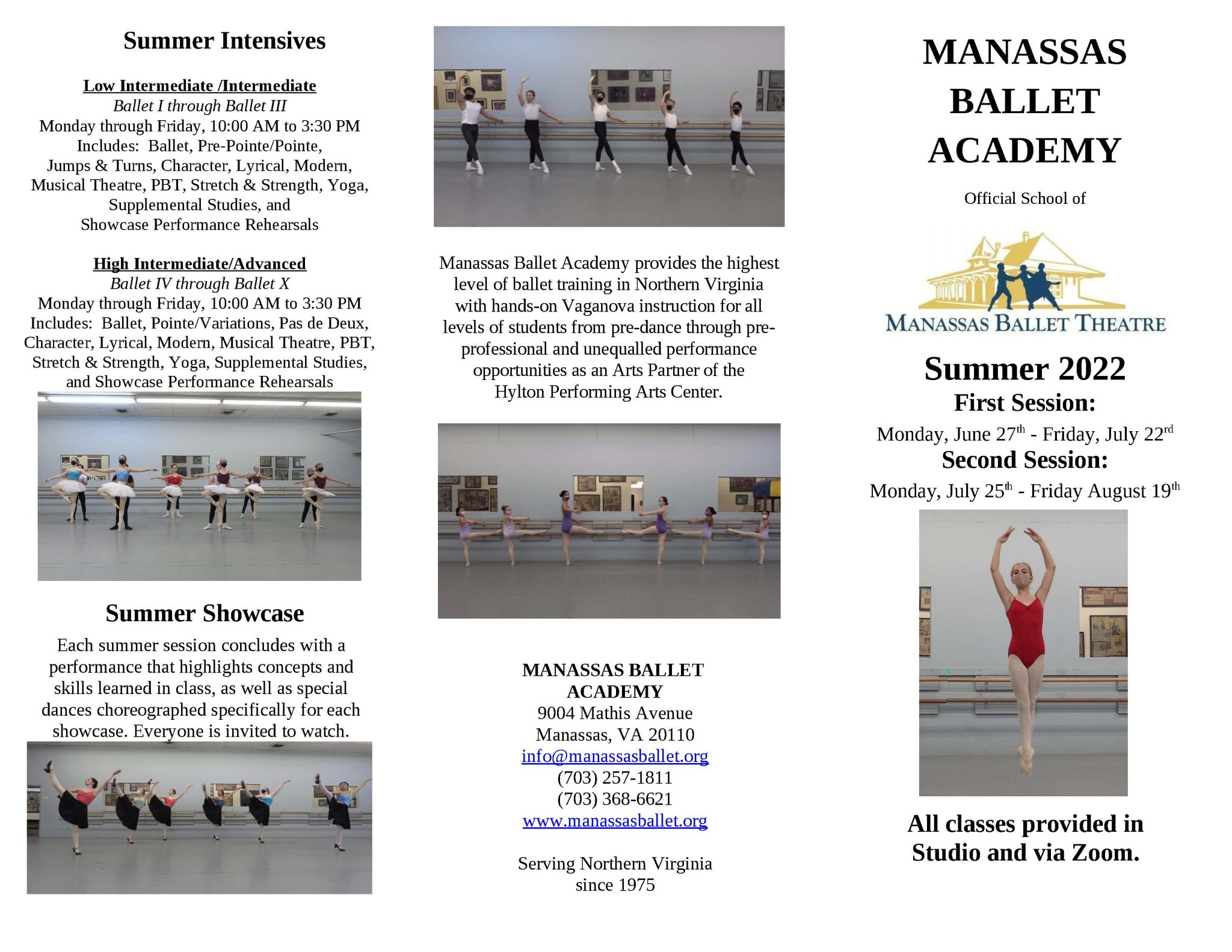 Summer Intensives - Manassas Ballet Theatre