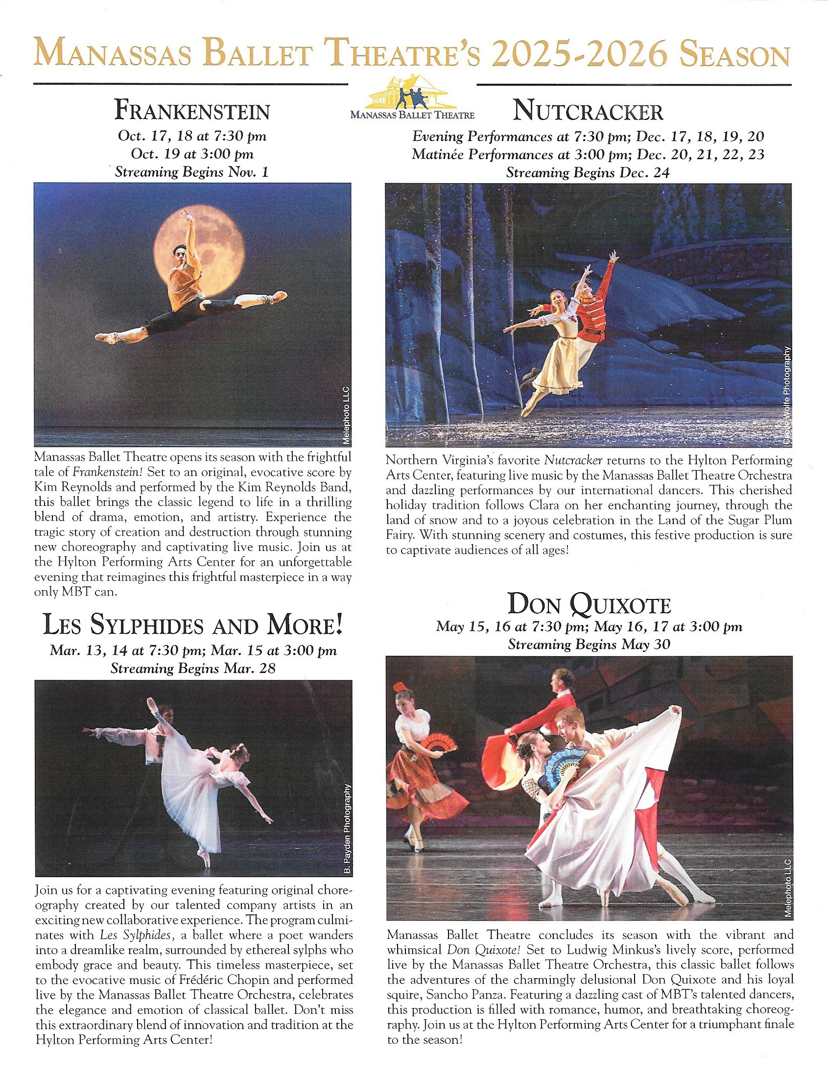 Our Performances - Manassas Ballet Theatre